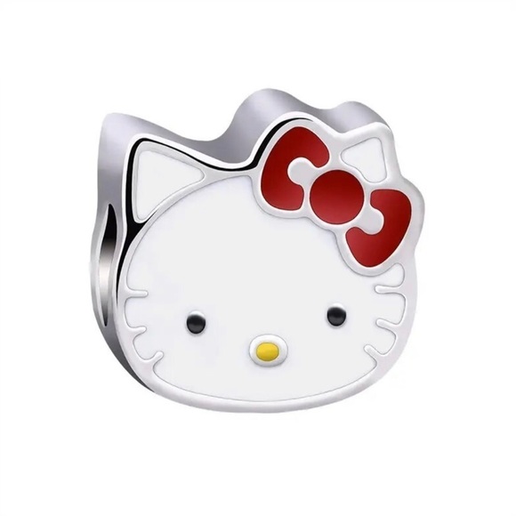Sanrio | Jewelry | Hello Kitty Enamel 925 Sterling Silver Plated Charm ...